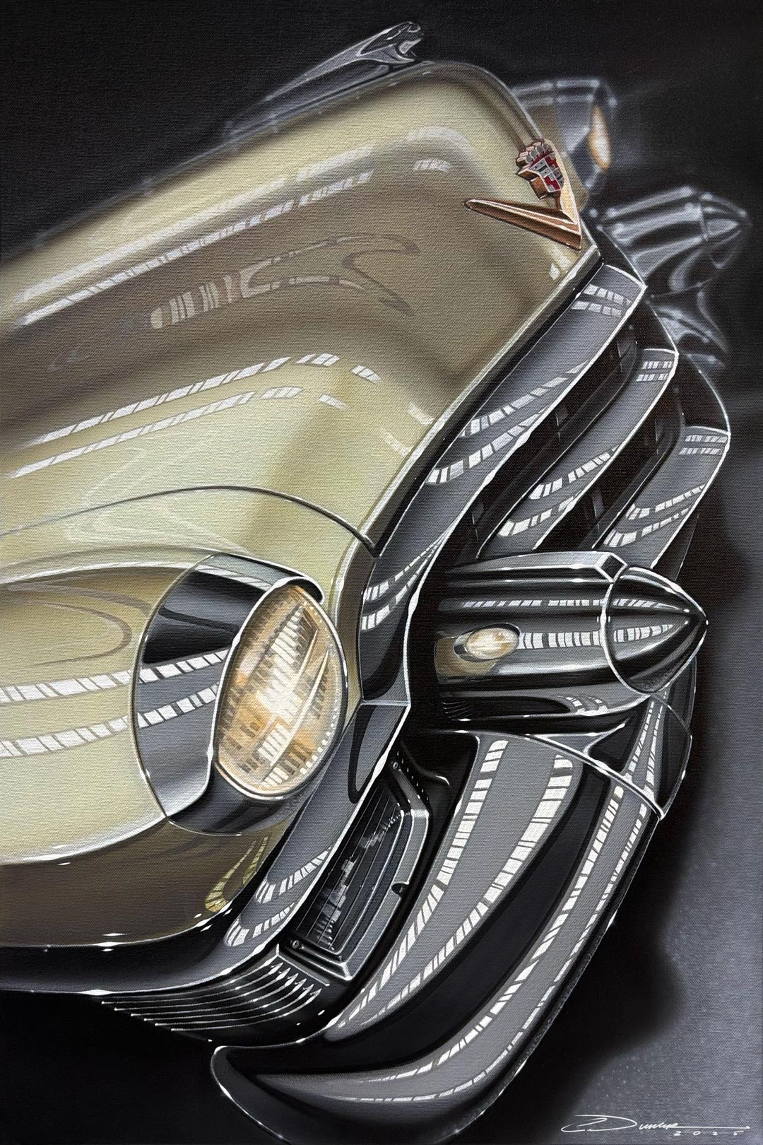 "1953 Cadillac" Original Painting – Art of Chris Dunlop